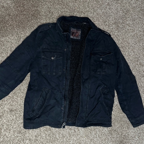 Levi's | Jackets & Coats | Levis Navy Blue Military Twill Jacket | Poshmark